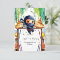 Whimsical Spy Ninja Birthday Thank You Card | Zazzle