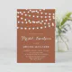 Whimsical String Lights Terracotta Bridal Luncheon Invitation | Zazzle
