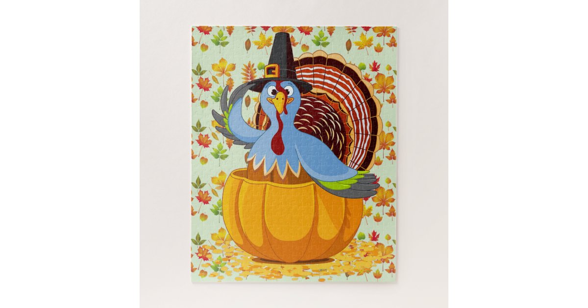 Whimsical Thanksgiving Turkey Photo Puzzle | Zazzle