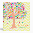 Personalized whimsical trees flowers birds binder | Zazzle.com