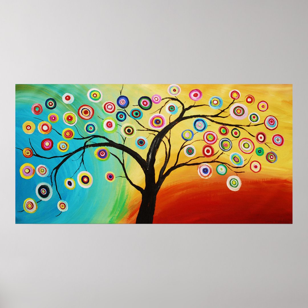 WHIMSICAL TREE POSTER | Zazzle