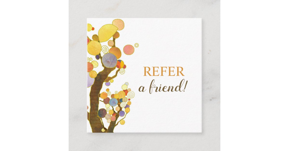 Whimsical Trees Business Referral Card | Zazzle