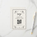 Whimsical Vintage French Wedding QR Code RSVP Card | Zazzle