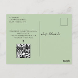 Whimsical Watercolor Margarita QR Code Facebook Postcard | Zazzle