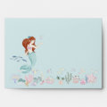 Whimsical Watercolor Mermaid Party Envelope | Zazzle