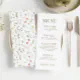 Whimsical wildflower rustic wedding menu cards | Zazzle