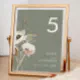 Whimsical Wildflower | Sage Green Table Number | Zazzle