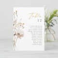 Whimsical Wildflower Table Number Chart | Zazzle