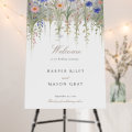 Whimsical Wildflower Wedding Welcome Sign | Zazzle