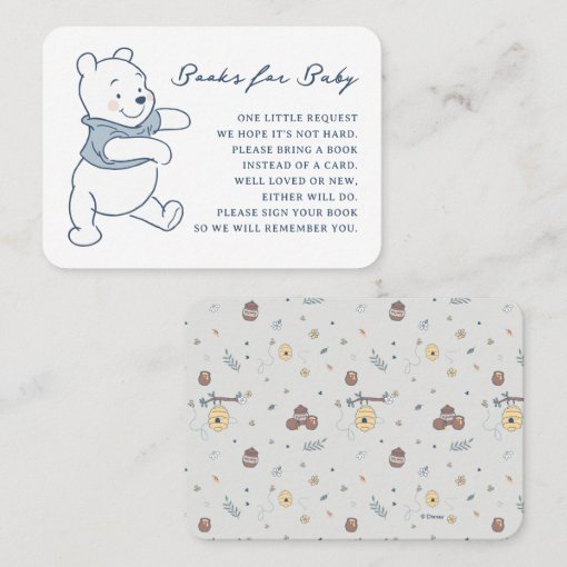 Whimsical Winnie The Pooh Books for Baby Place Card | Zazzle