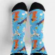 Whimsical Winter Dog Pattern Cute Puppy Socks | Zazzle