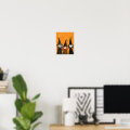 Whimsical Witches Spooky Cute Halloween Poster | Zazzle