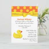 Whimsical Yellow Duck Baby Shower Invitation | Zazzle