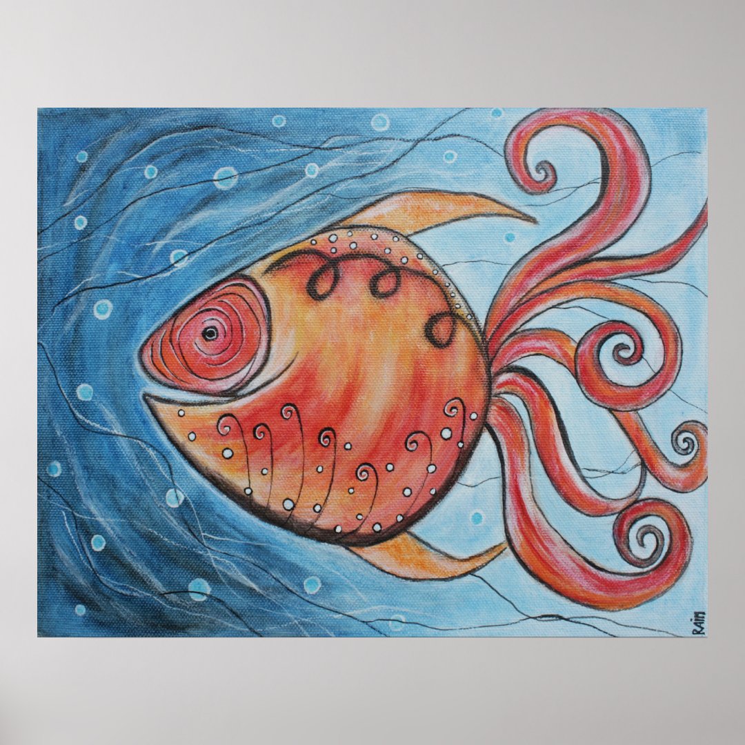 Whimsy Fish II Poster | Zazzle