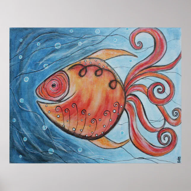 Whimsy Fish II Poster | Zazzle
