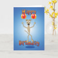 whippet - balloons - happy birthday card | Zazzle