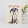 Whippet Dog Birthday Party Invitation | Zazzle