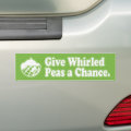Whirled Peas Bumper Sticker | Zazzle