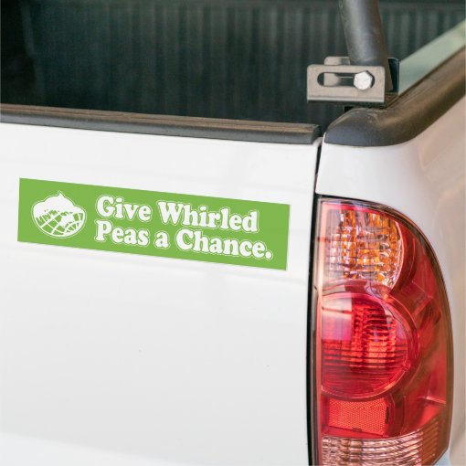 Whirled Peas Bumper Sticker | Zazzle