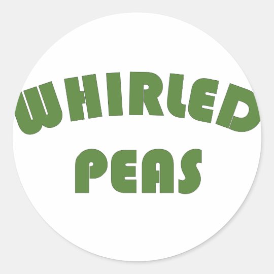 Whirled Peas Classic Round Sticker | Zazzle.com