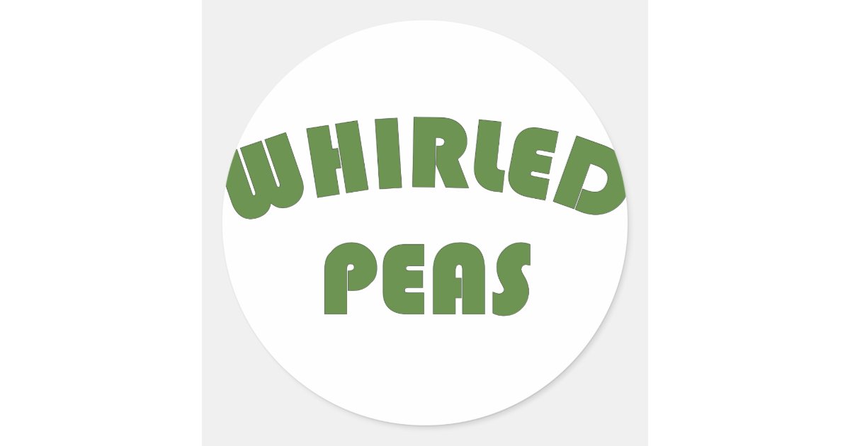 Whirled Peas Classic Round Sticker | Zazzle