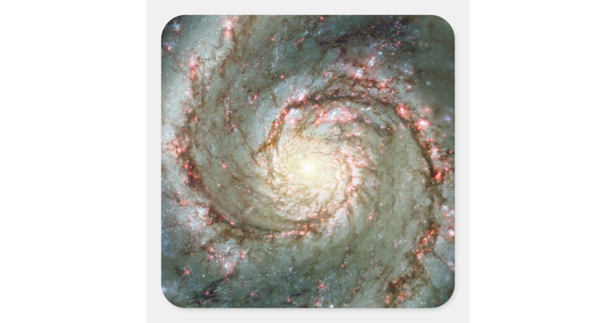 Whirlpool Galaxy Square Sticker | Zazzle