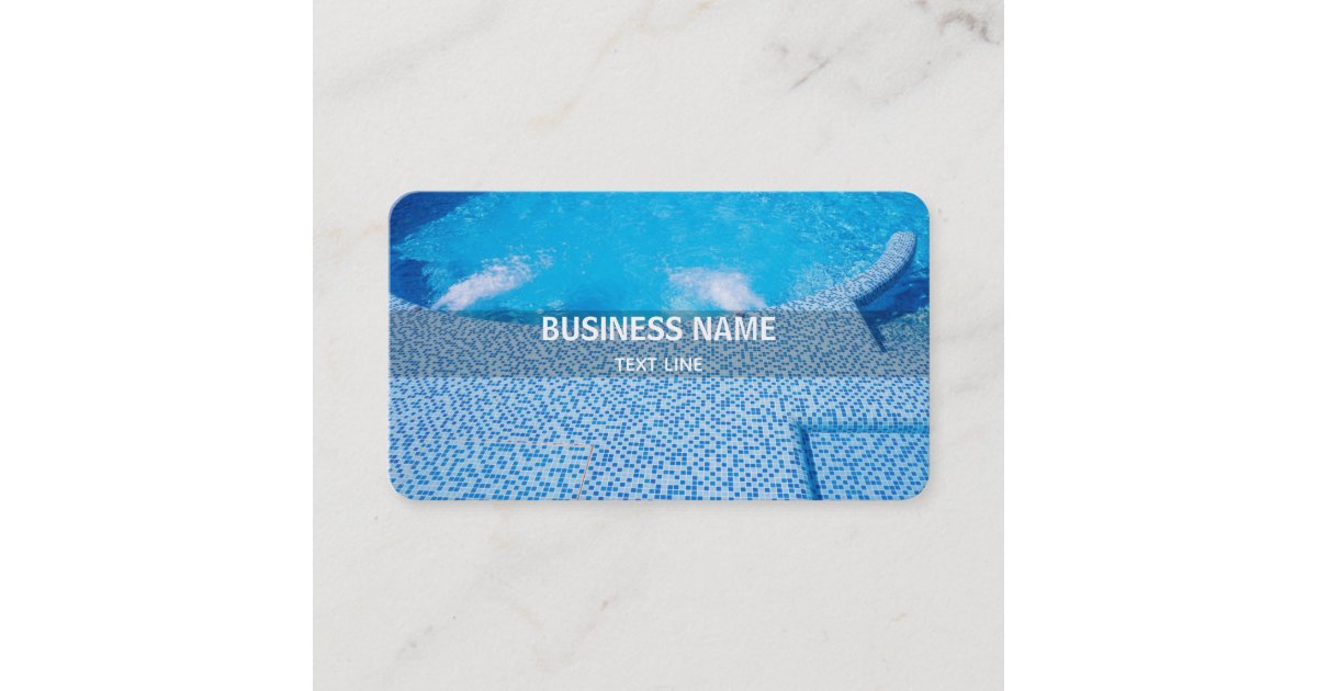 Whirlpool Swimming pool Business Card | Zazzle