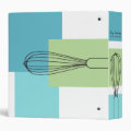 Whisk color blocks personal cookbook recipe binder | Zazzle