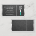 Whisk | Leather Stitched | Metallic Border Business Card | Zazzle