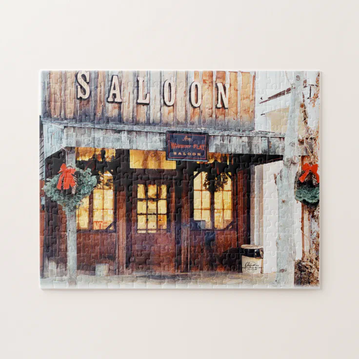 Whiskey Flat Saloon Gold Country Jigsaw Puzzle | Zazzle