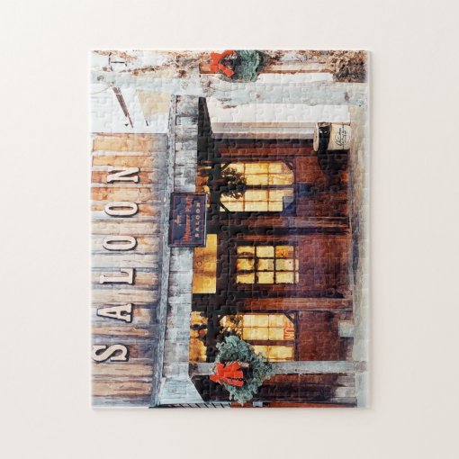 Whiskey Flat Saloon Gold Country Jigsaw Puzzle | Zazzle