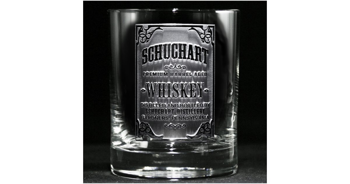 Whiskey Label Engraved Bar Glass | Zazzle