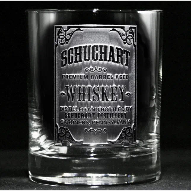 Whiskey Label Engraved Bar Glass | Zazzle