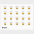 Whiskey on the rocks classic round sticker | Zazzle