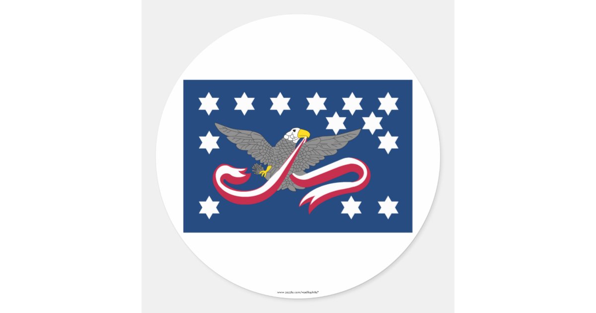 Whiskey Rebellion Flag Classic Round Sticker | Zazzle