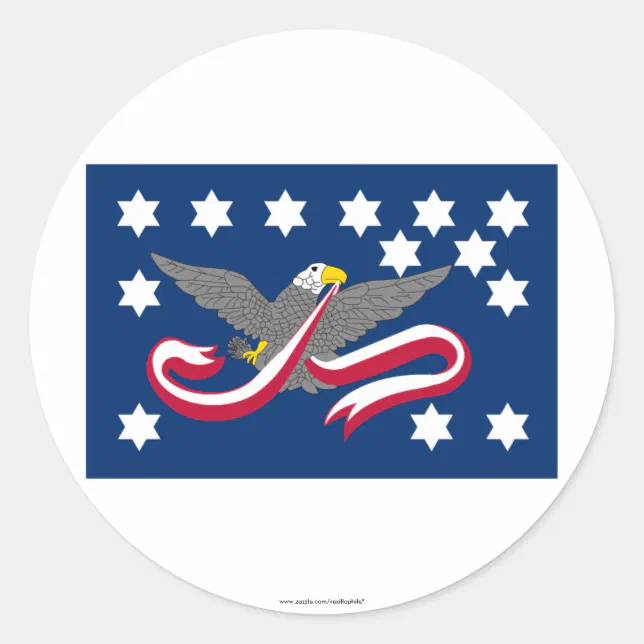 Whiskey Rebellion Flag Classic Round Sticker | Zazzle
