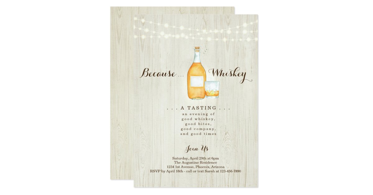 Whiskey Tasting Party Invitation | Zazzle.com