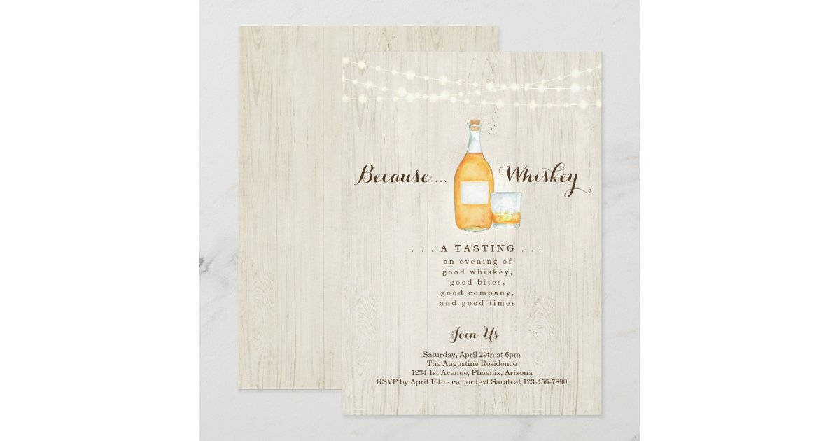 Whiskey Tasting Party Invitation | Zazzle