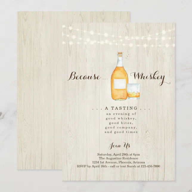 Whiskey Tasting Party Invitation | Zazzle