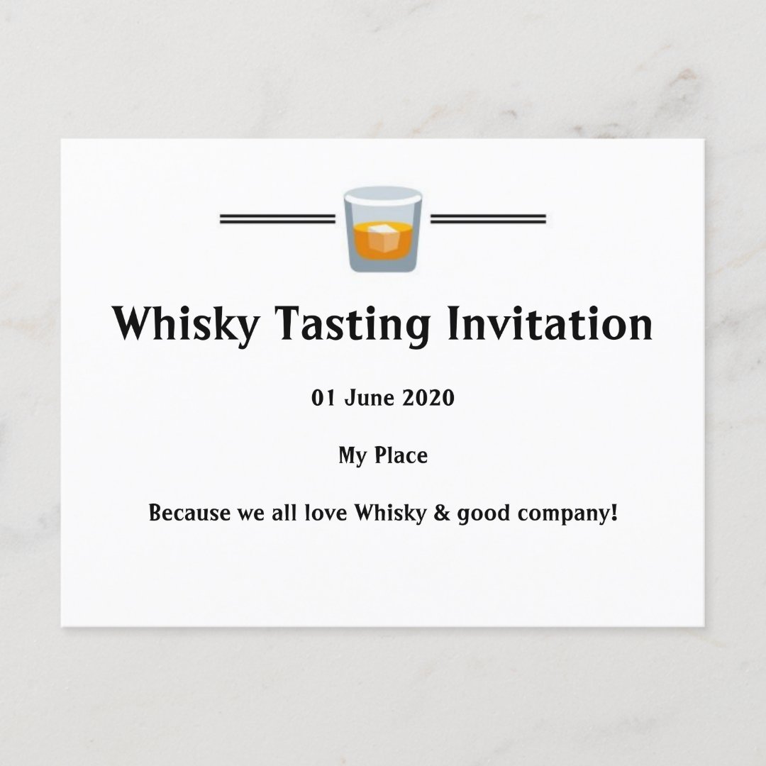 Whisky Tasting Invitation | Zazzle