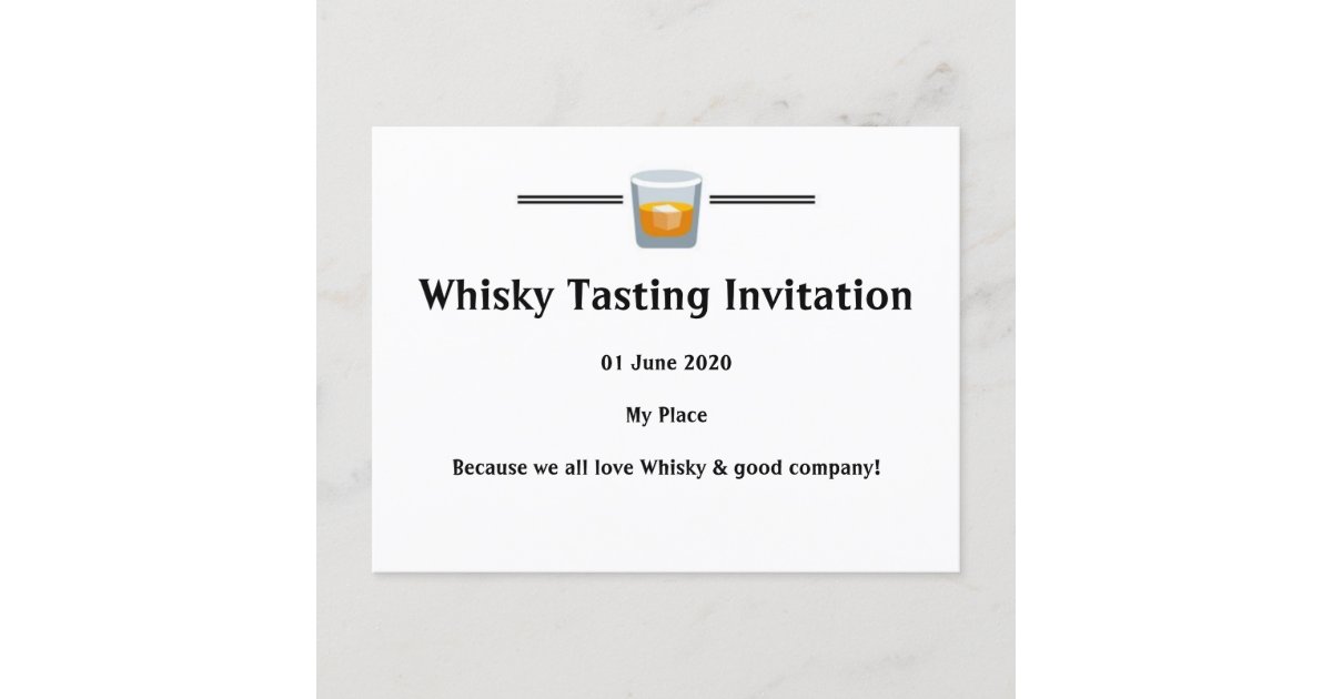 Whisky Tasting Invitation | Zazzle