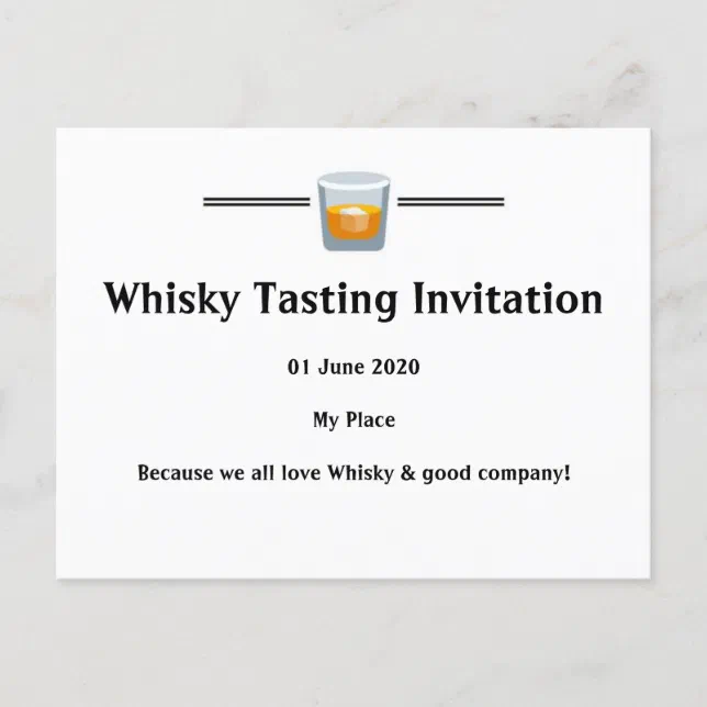 Whisky Tasting Invitation | Zazzle