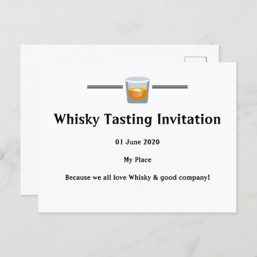 Whisky Tasting Invitation | Zazzle