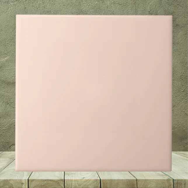 Whispering Peach Solid Color Ceramic Tile | Zazzle