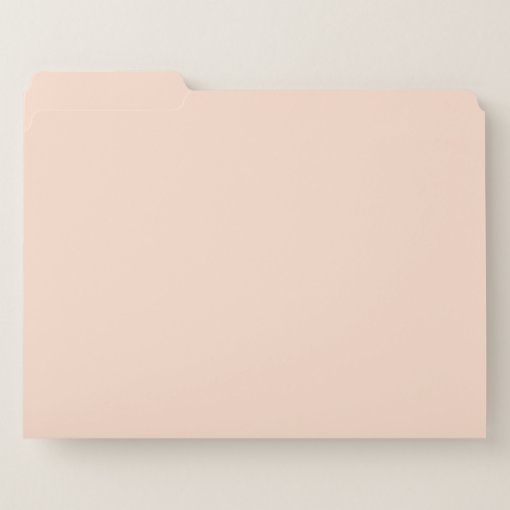 Whispering Peach Solid Color File Folder | Zazzle