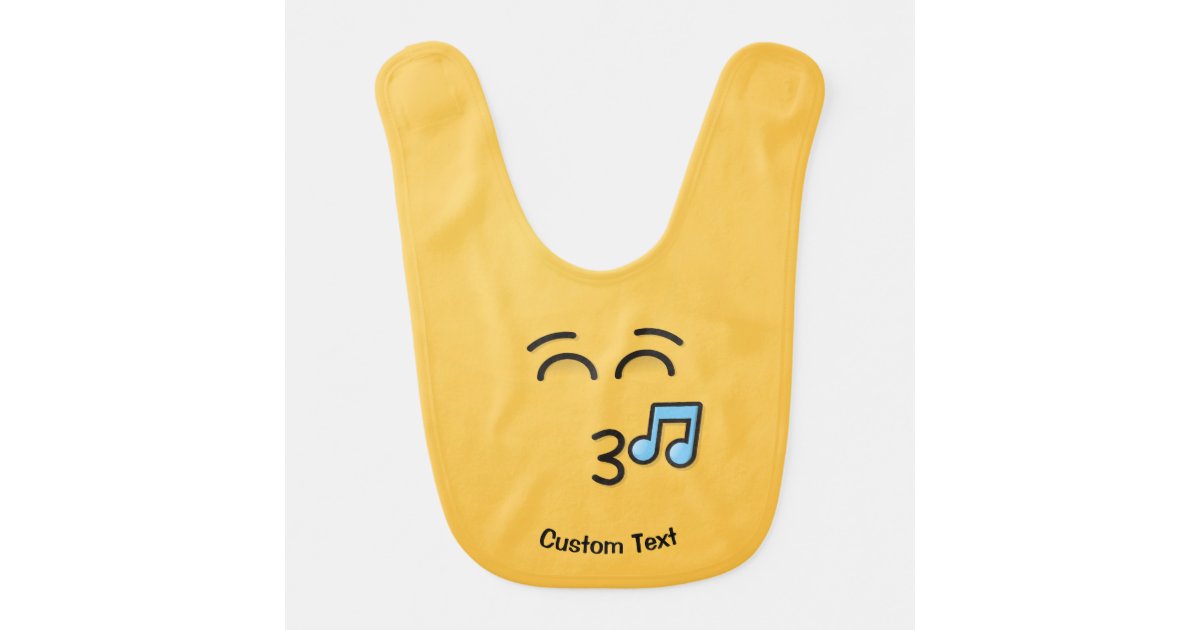 Whistling Face with Smiling Eyes Bib | Zazzle