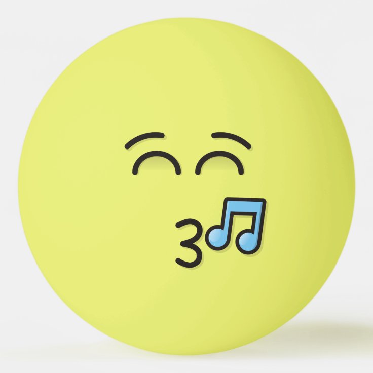 Whistling Face with Smiling Eyes Ping Pong Ball | Zazzle