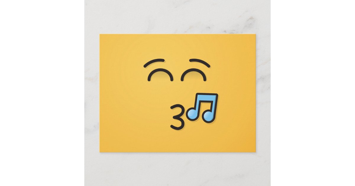 Whistling Face with Smiling Eyes Postcard | Zazzle