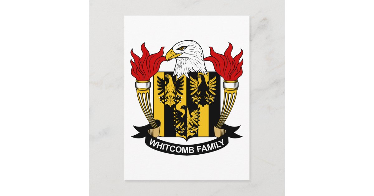 Whitcomb Family Crest Postcard | Zazzle