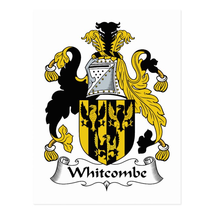 Whitcombe Family Crest Postcard | Zazzle.com